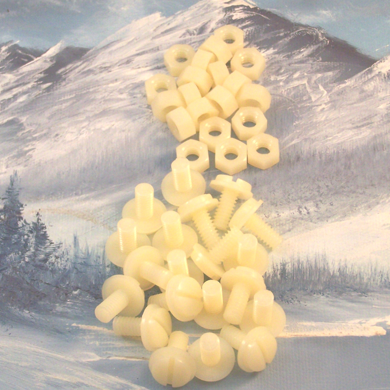 NYLON BOLTS - NUTS ~ 20 SETS ~ 1/4" X 20 X 1/2 ~ NEW ~ US Mfg ~ BULK ...