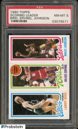 1980 Topps Basketball Larry Bird Magic Johnson RC Rookie Julius Erving ...