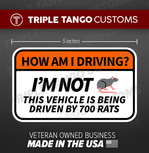 FUNNY BUMPER STICKER DECAL How am I driving THIS VEHICLE IS DRIVEN BY ...