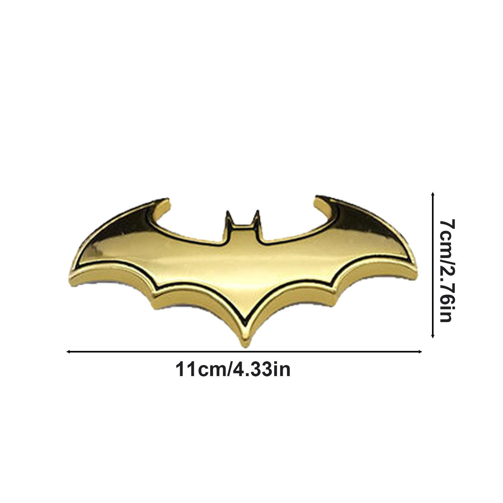 3D Metal Bat Car Sticker Batwing Sticker Decal Emblem Badge Car Emblem ...