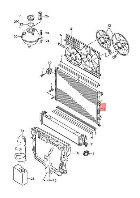 Genuine Vw/audi Seat VW ALHAMBRA Cooler for Coolant 7N0121253B for sale ...