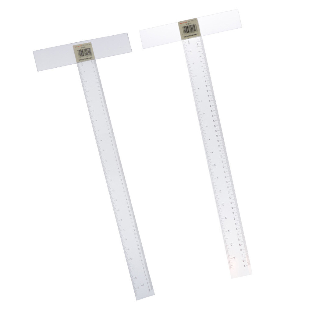 45cm/60cm Plastic T Square Ruler Scale Ruler Engineer Architect ...