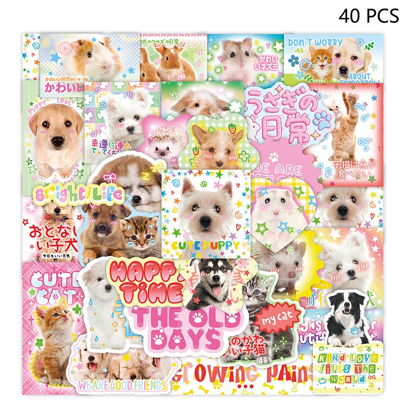 40Pcs Cute Animal Decals Waterproof Sealing Sticker For Laptop Luggage ...