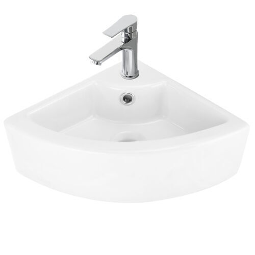 Small Quarter Corner Basin Sink Cloakroom Bathroom Hand Wash Sink Wall ...