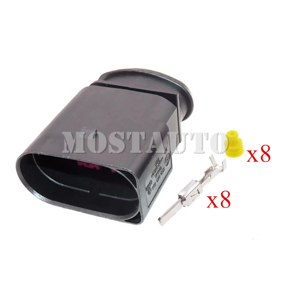 8D0973734 For VW Audi VAG - 8 Way Pin Male & Female Connector Plug Kit ...