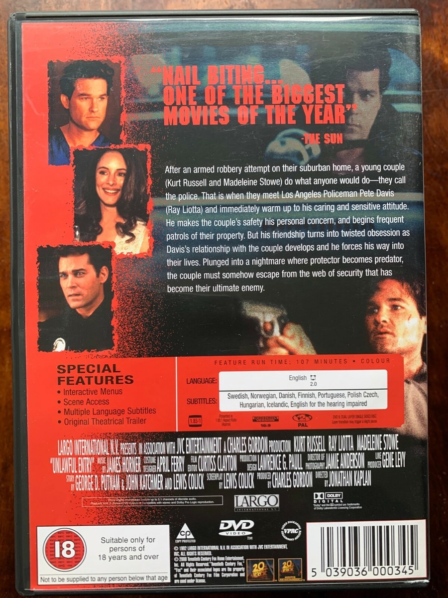 Unlawful Entry Dvd