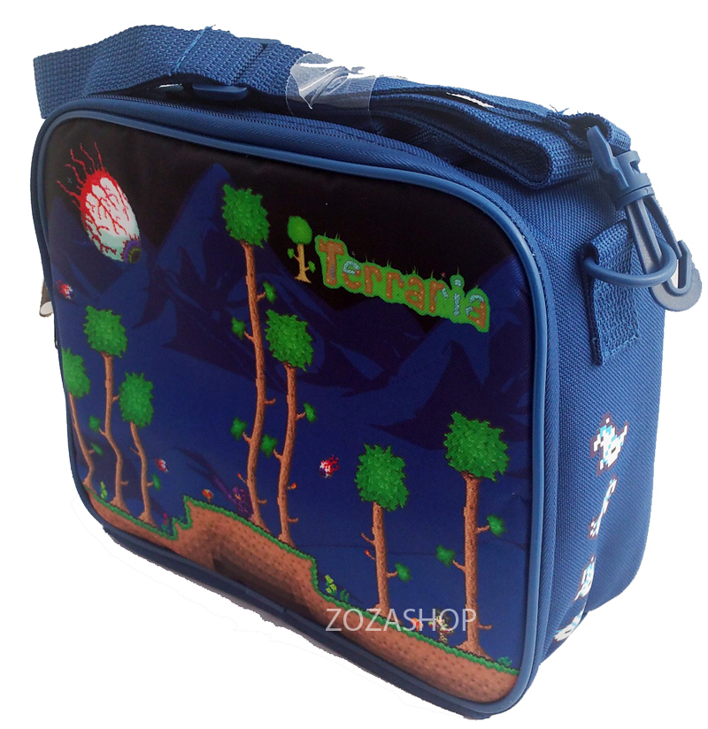 TERRARIA Boys 16" School Large Blue Backpack & Lunch Bag 2 pc set Boy ...