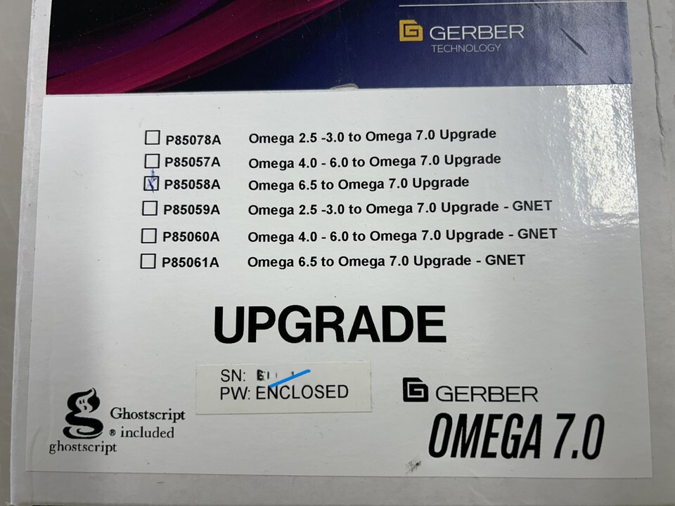GERBER OMEGA 7.0 CP 2.0 Version Edge Printer/ Envision Cutter | eBay
