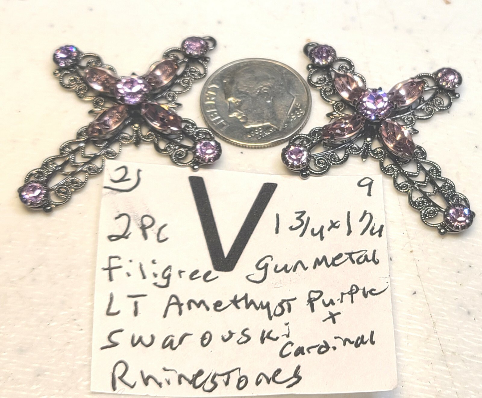 Vtg Lot #13 Mostly Miriam Haskell Cross Necklace Pendant Filigree ...