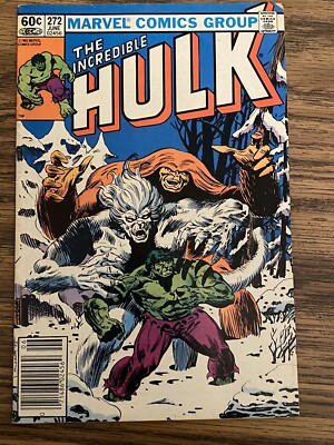 Incredible Hulk #272 Marvel Comics 1982 3rd Rocket Raccoon Newsstand VF ...