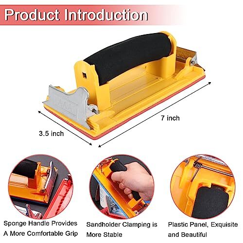 Hand Sander Sandpaper Holder with Sponge Handle 7 x 3.5 inch Manual Hand Sand... | eBay