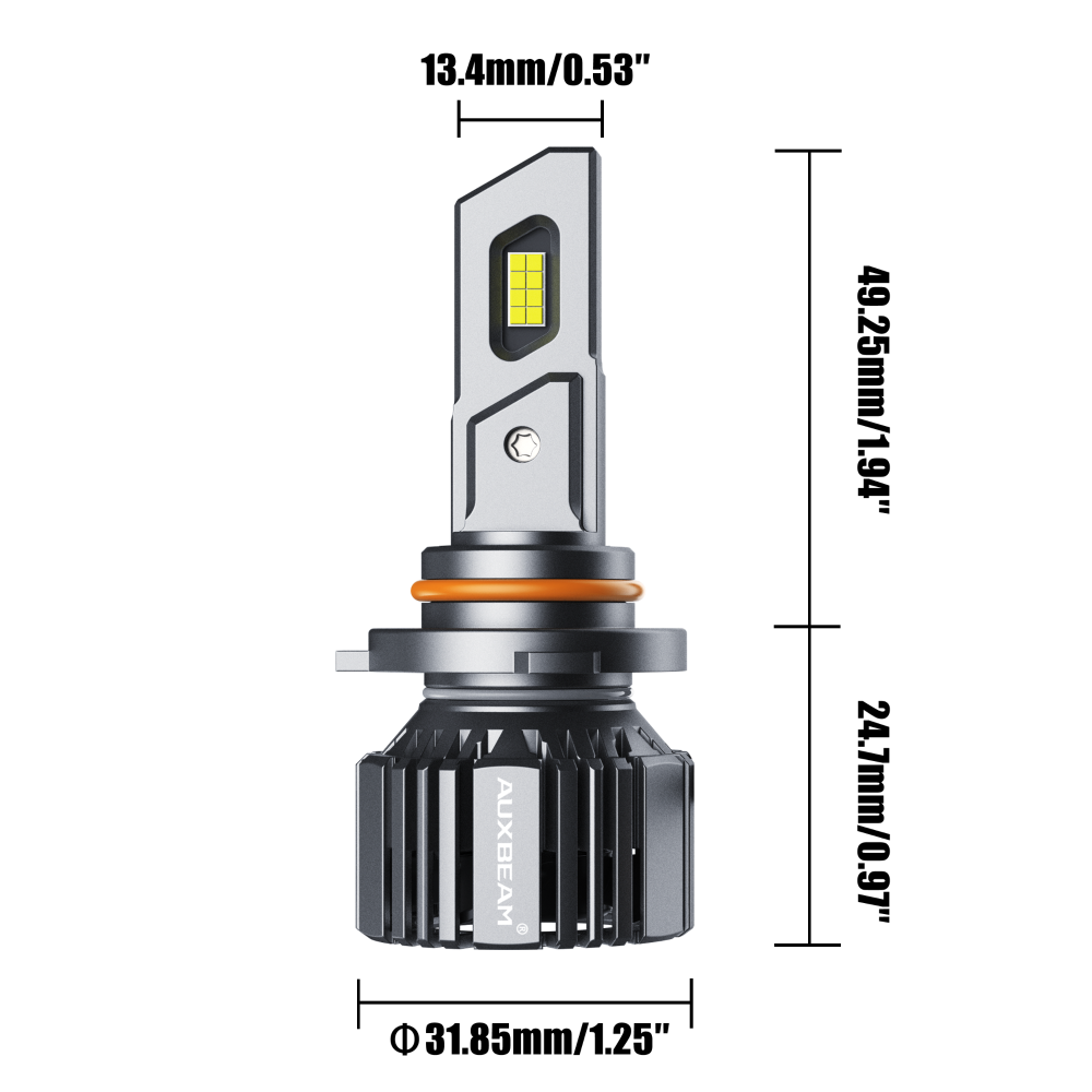 AUXBEAM 9005 9006 LED Headlight Bulbs High/Low Beam Kit 6500K 20000LM ...