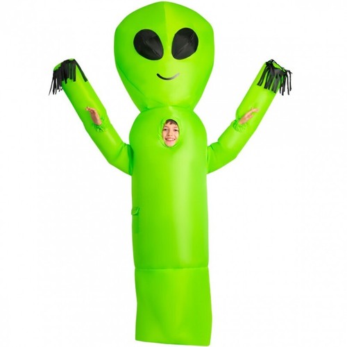 WAVY ARMS GREEN ALIEN INFLATABLE HALLOWEEN COSPLAY KIDS COSTUME NEW ONE ...