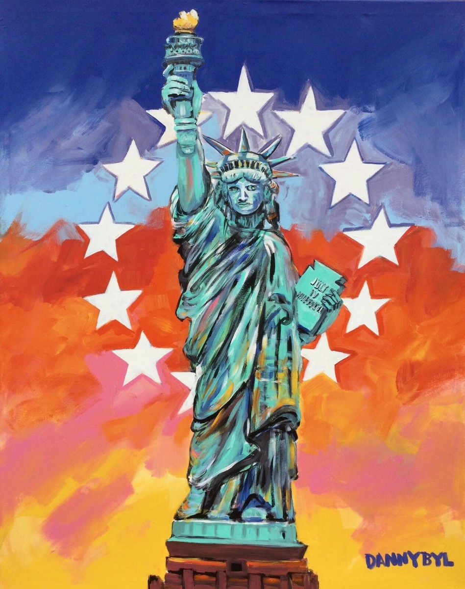 Statue Of Liberty Painting Lady Liberty Wooden Jigsaw Zen Puzzle