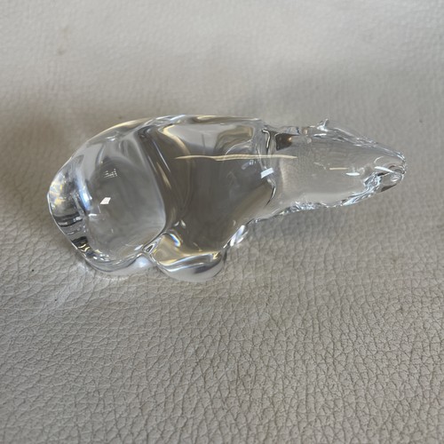 Hadeland Glass Crystal Polar Bear Handmade Paperweight Figurine Norway ...