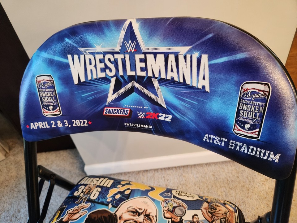 WWE WrestleMania 38 Ringside Chair Steve Austin vs Kevin Owens 2022 AT ...