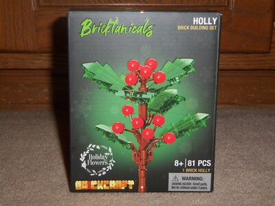NEW, BRICKTANICALS Brick Building Set - 81 Pieces - HOLLY | eBay