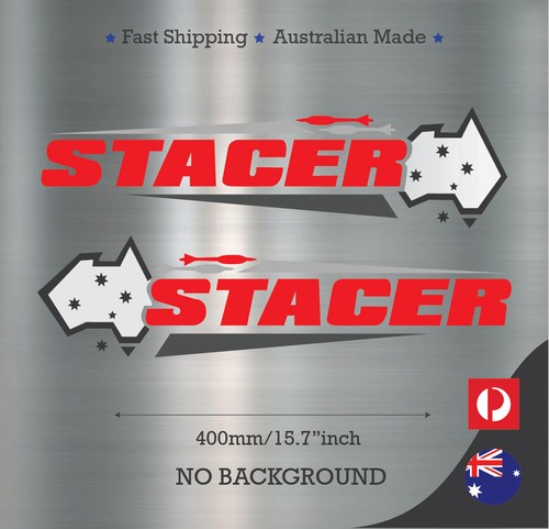 Stacer Australia no background Fishing Boat, Mirrored Sticker Decal Set ...