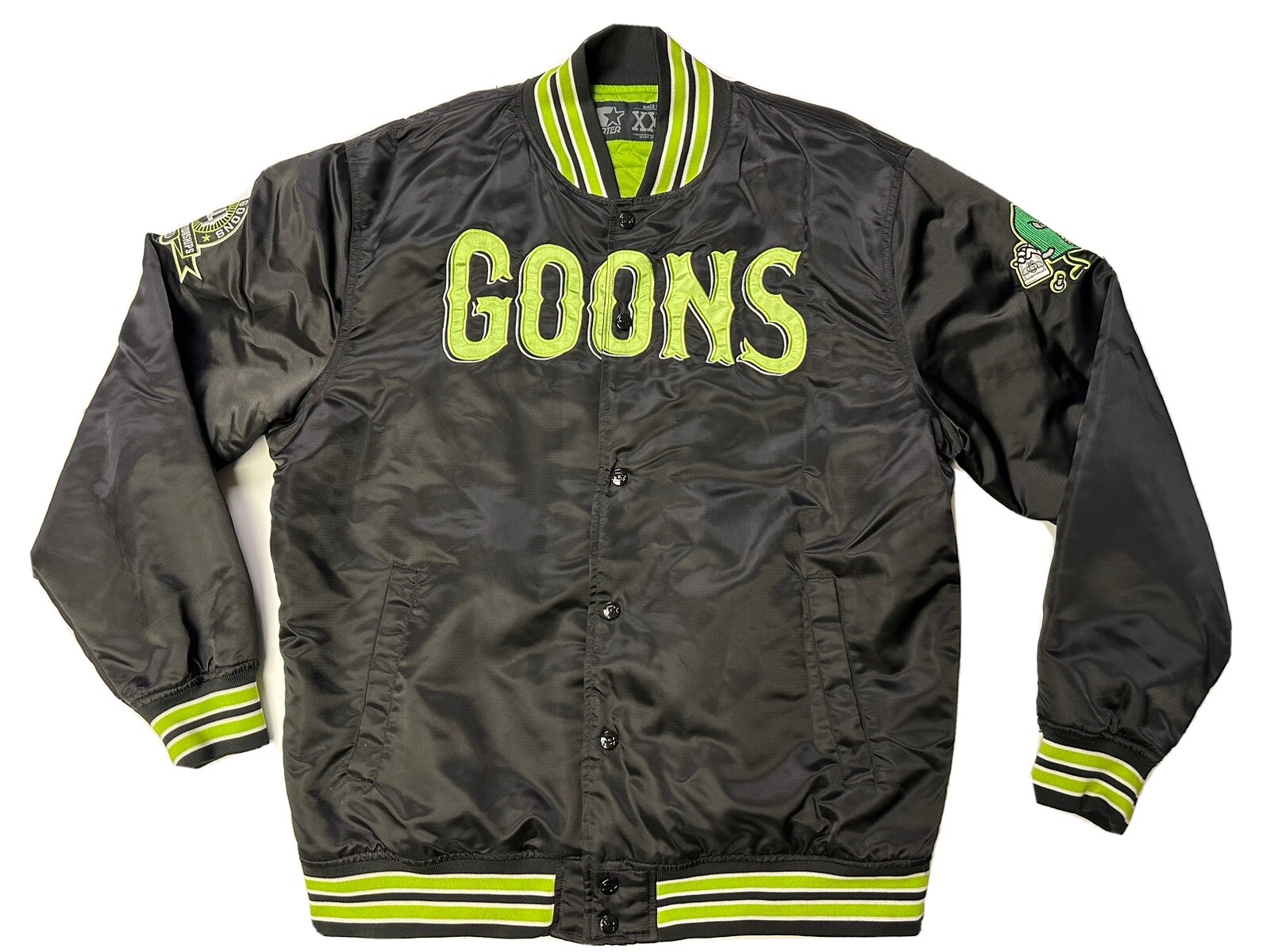 *RARE* Vintage Satin Starter DGK Gold Wheels GOONS Bomber Jacket Mens ...