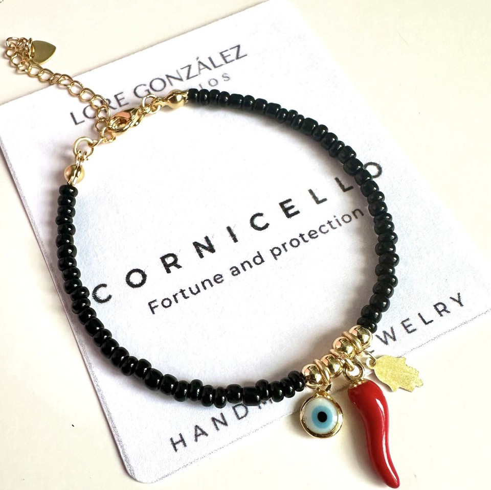 Cornicello Bracelet for Protection & Good Luck, Italian Charm Jewelry ...
