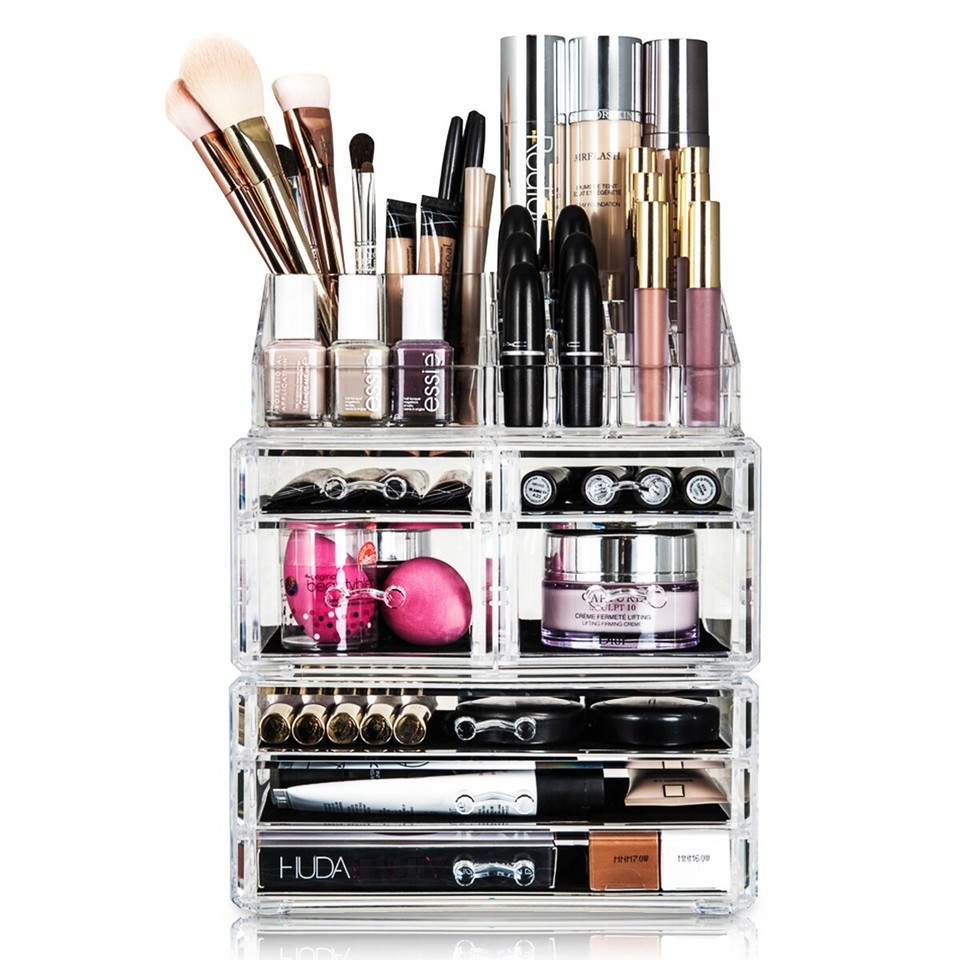 Large Dressing Table 7 Drawer Makeup Cosmetic Organiser Box Tidy ...