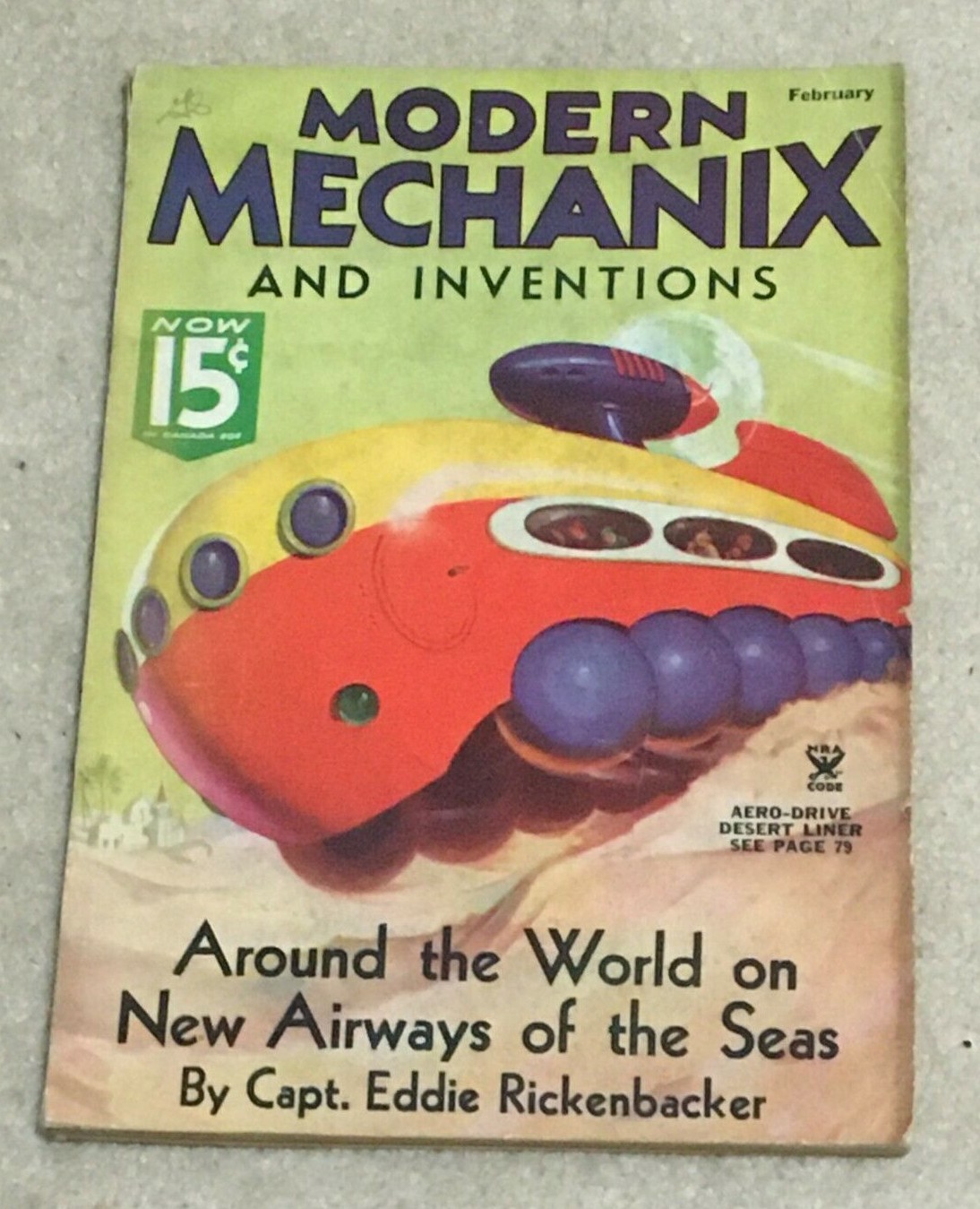 Vintage Modern Mechanix & Inventions Magazine Feb 1935, E Rickenbacker ...