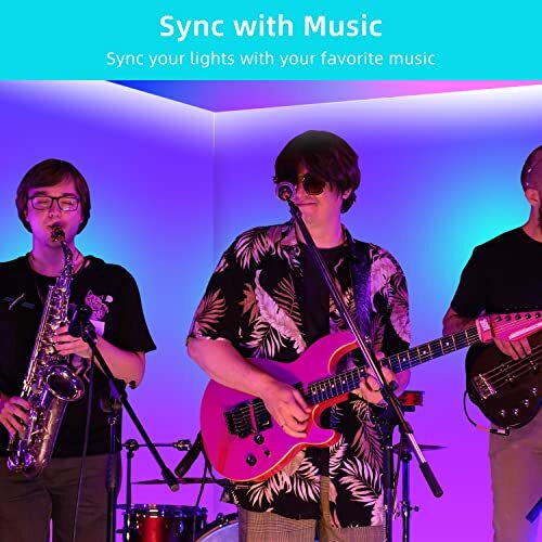 100FT Smart LED Strip Lights 2 Rolls of 50ft RGB Strip Lights Sync to ...