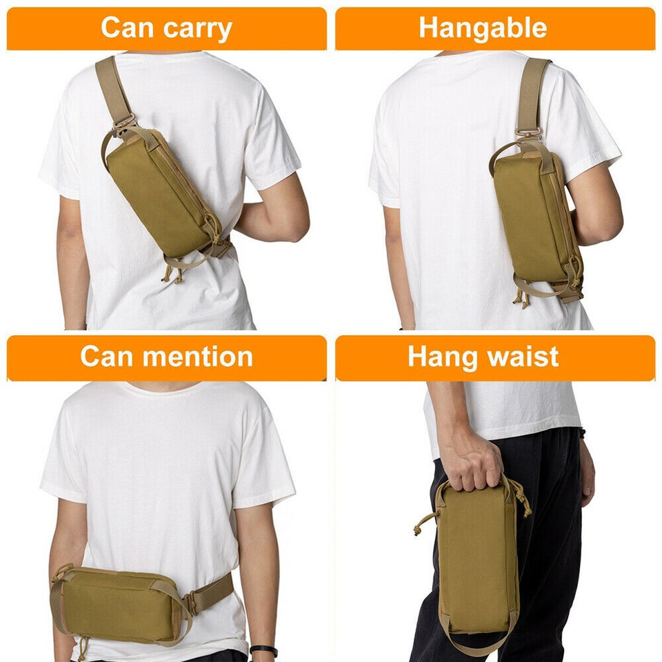 Men's Tactical Military Shoulder Bag Sling Chest Crossbody Bag Travel ...