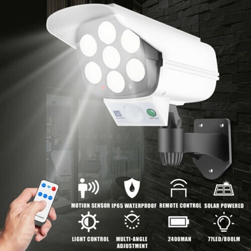 Solar Power Dummy Security Camera Fake Waterproof LED Light ...