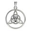 Sterling Silver Celtic Triquetra Small Pentacle Pendant Wiccan Pagan ...