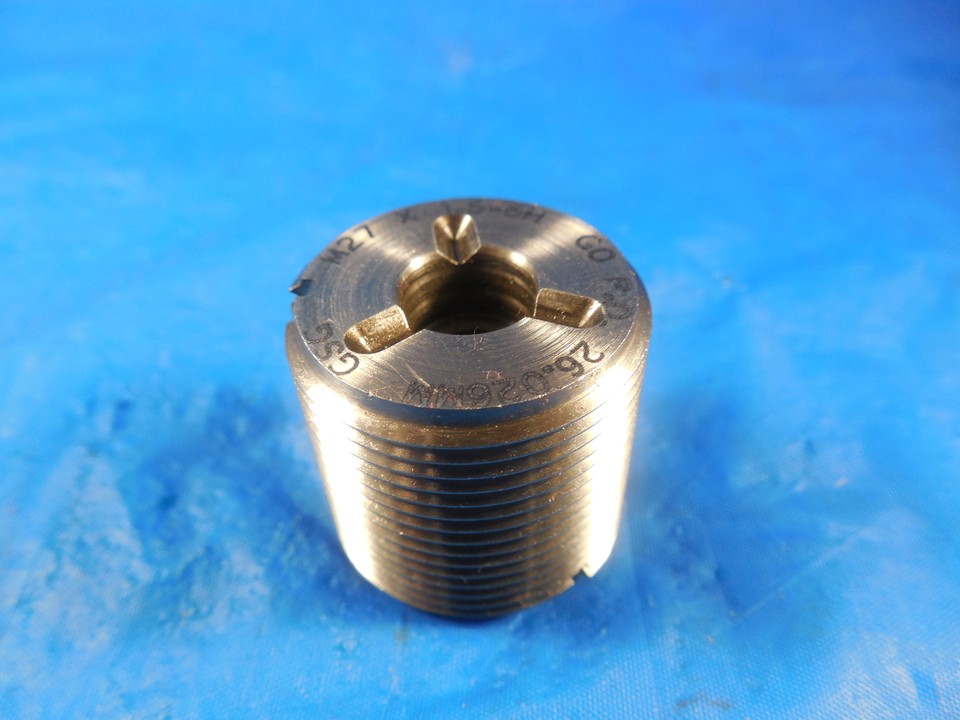 M27 X 1.5 6H METRIC THREAD PLUG GAGE 27.0 GO ONLY P.D. = 26.026 mm ...