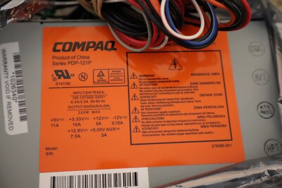Compaq dc7100 279086-001 277910-001 277979-001 PDP-121P PS-6221-2CF ...