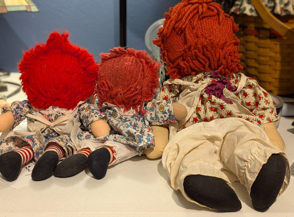 KNICKERBOCKER RAGGEDY ANN 20 inch RED POPPY COMPLETE & 2 (12) DOLLS | eBay
