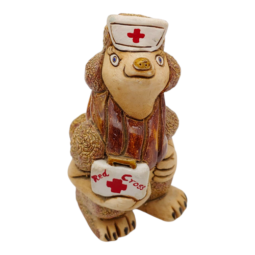 Artesania Rinconada Nurse Poodle Dog Figurine - 3.5" Small Hand Carved ...