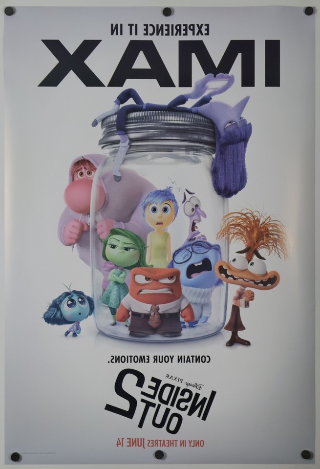 Inside Out 2 - original DS movie poster 27x40 D/S 2023 INTL IMAX | eBay