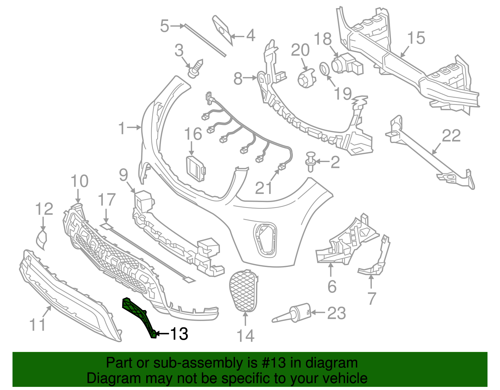 2017 MERCEDES Gls450 Front Right Bumper Trim Cover OEM 1668858922 for ...