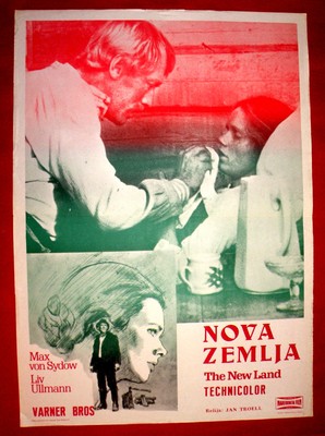 NEW LAND 1972 SWEDISH MAX VON SYDOW LIV ULLMANN EDDIE AXBERG EXYU MOVIE ...