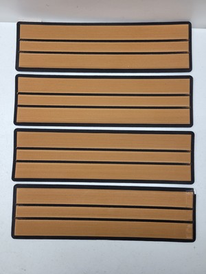 4 Pack SeaDek Boat Step Pads Non-Skid Stick-on Black Brown 12-3/4"x3-3/ ...