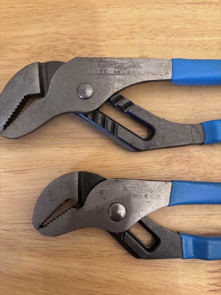 2x Channel Lock USA Water Pump Pliers 9 3/4” & 12” | eBay UK
