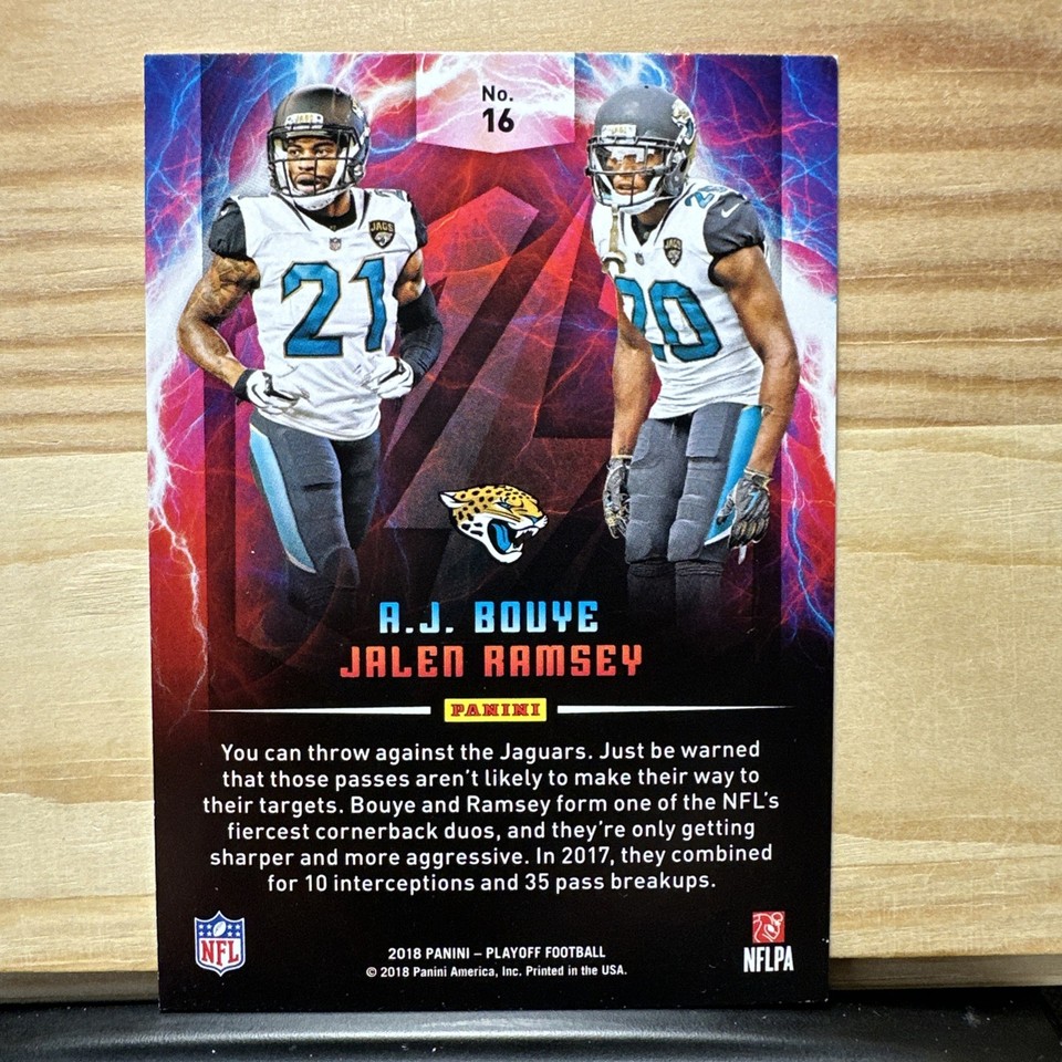2018 Playoff Thunder and Lightning #16 A.J. Bouye Jalen Ramsey C3B ...
