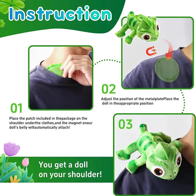 15cm Pascal Rapunzel Chameleon Plush Doll Stuffed Animal Shoulder Toy ...