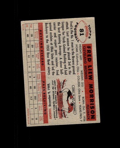 1956 Topps 81 Fred Morrison VG-EX #D1,437665 | eBay