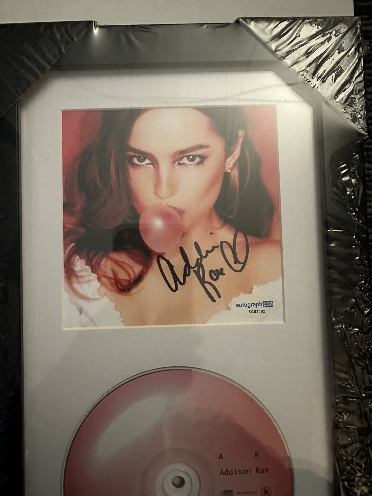 SIGNED Addison Rae - AR AUTOGRAPHED CD w/ 7in x 12in Frame COA #SC62492 ...