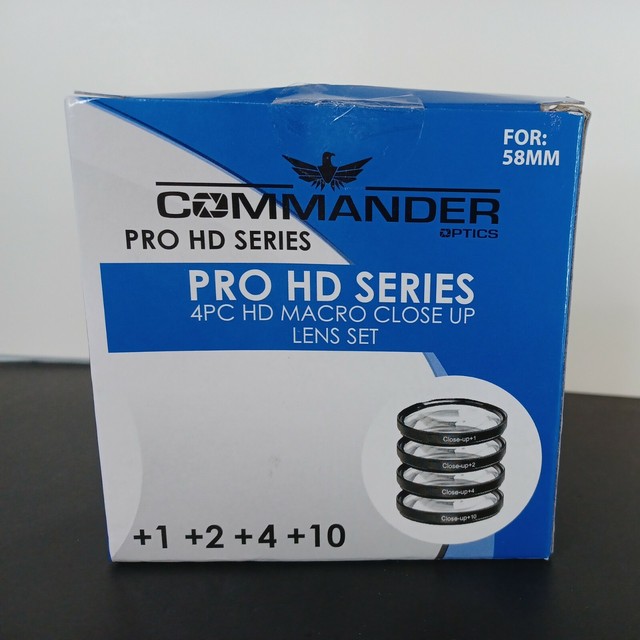 Commander Elite Optics 58mm 4pc HD Macro Close Up Filter Set ( 1 2 4 10 ...
