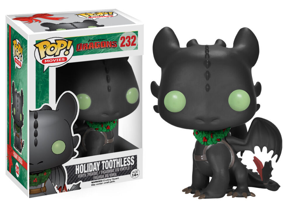 Funko Pop! Vinyl: How to Train Your Dragon - Toothless (Holiday) #232 ...