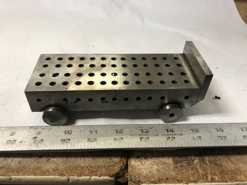 MACHINIST LATHE MILL Precision Ground Sine Bar Block Fixture Threaded ...