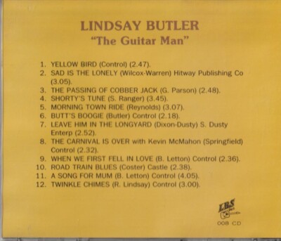 LINDSAY BUTLER Brand NEW CD "THE GUITAR MAN" Aussie Country ...