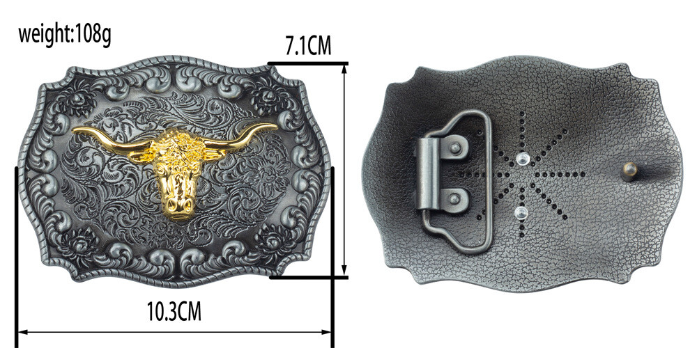 Cowhead belt buckle Western cowboy motorcycle riding belt buckle | eBay