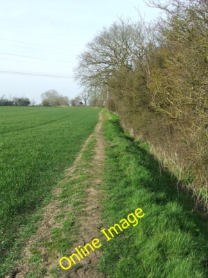 Photo 6x4 Footpath And Field Boundary Laxfield Footpath and field ...