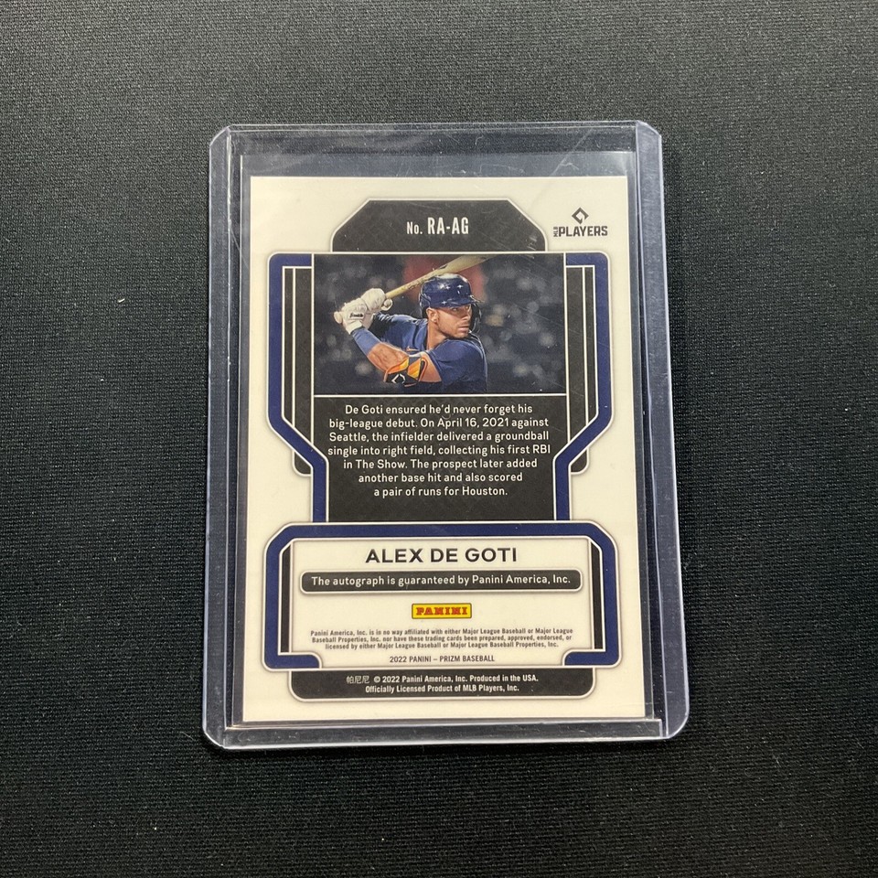 2022 Prizm Rookie Auto #RA-AG Alex De Goti - Houston Astros🔮 | eBay